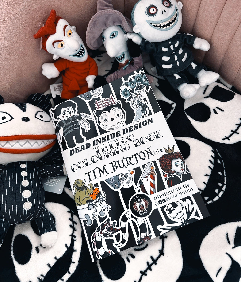 A TIM BURTON FILM TATTOO COLOURING BOOK – Dead Inside Design